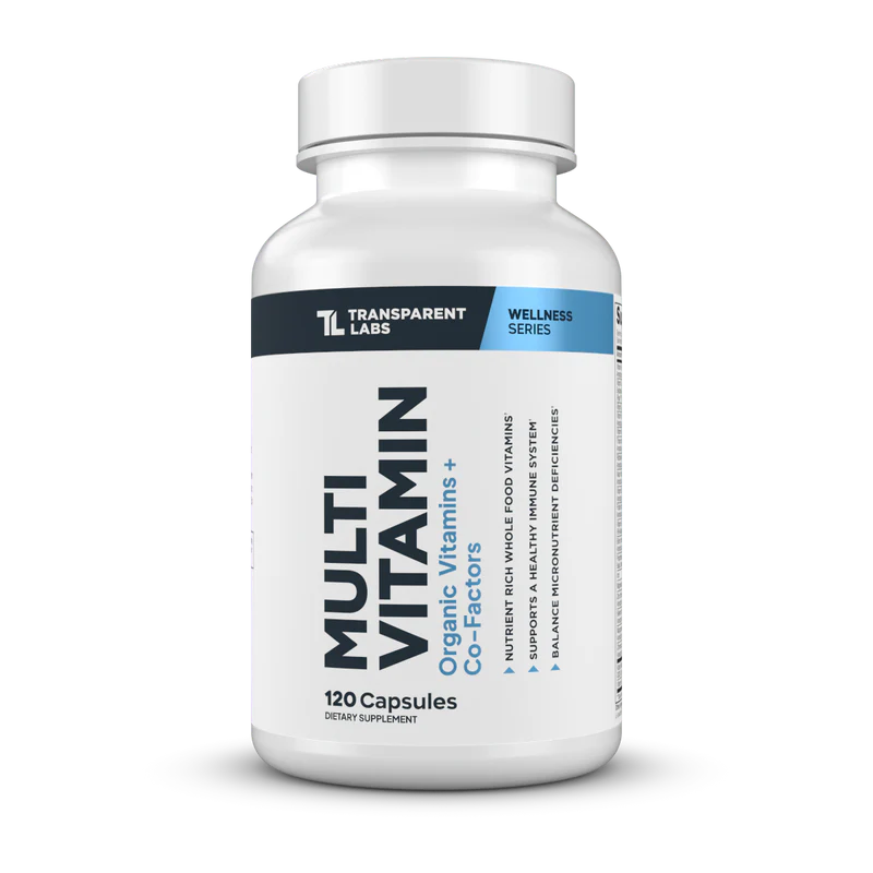 Transparent Labs Multivitamin | Organic Vitamins + Co-Factors (120 ...